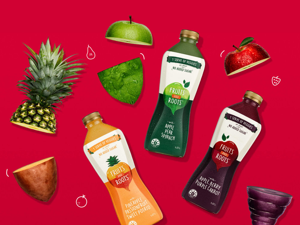 Brand and Packaging for Fruits & Roots (V8 Drinks) - World Brand Design ...