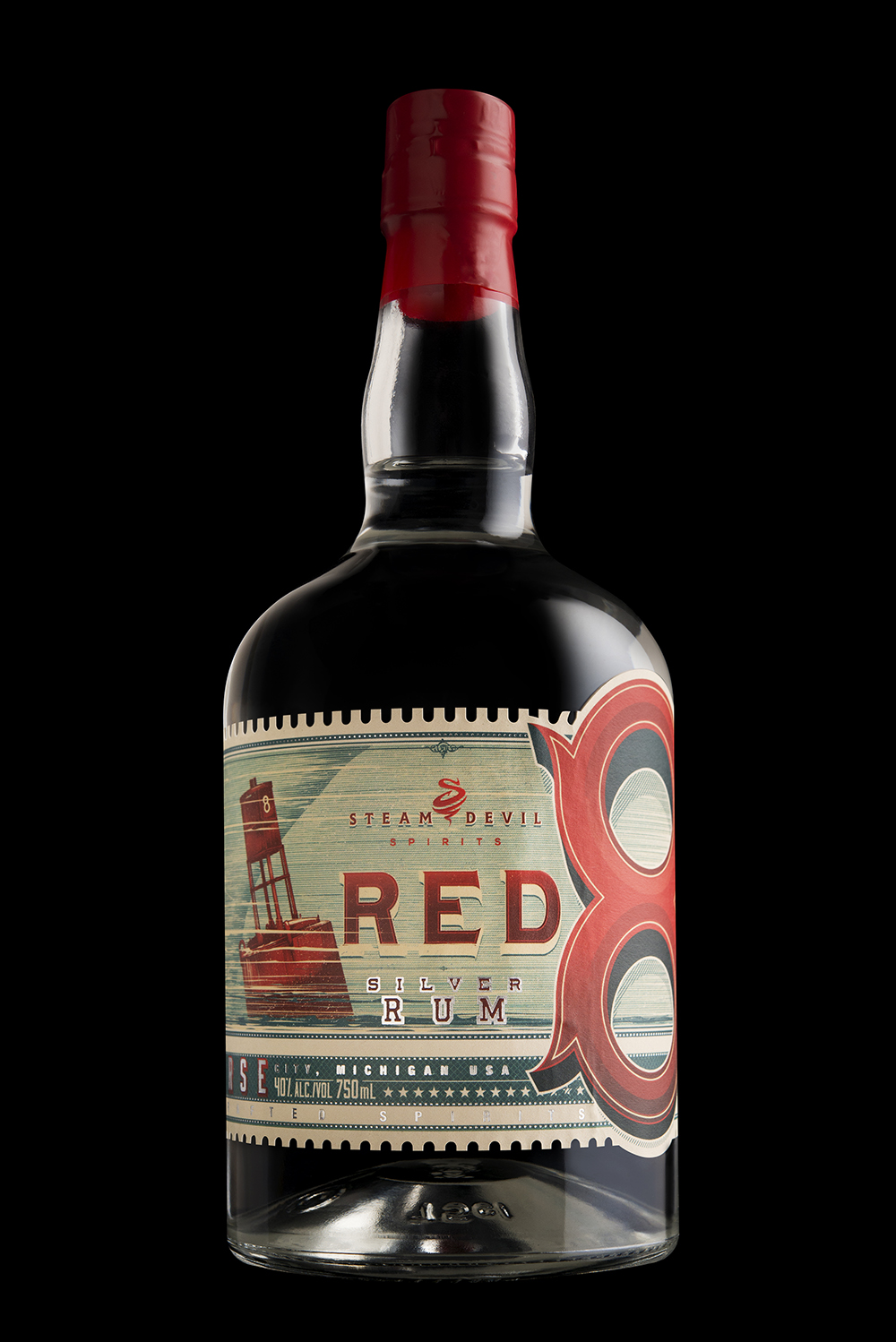Hired Guns Creative - Red 8 Rum for Steam Devil Spirits - World Brand ...