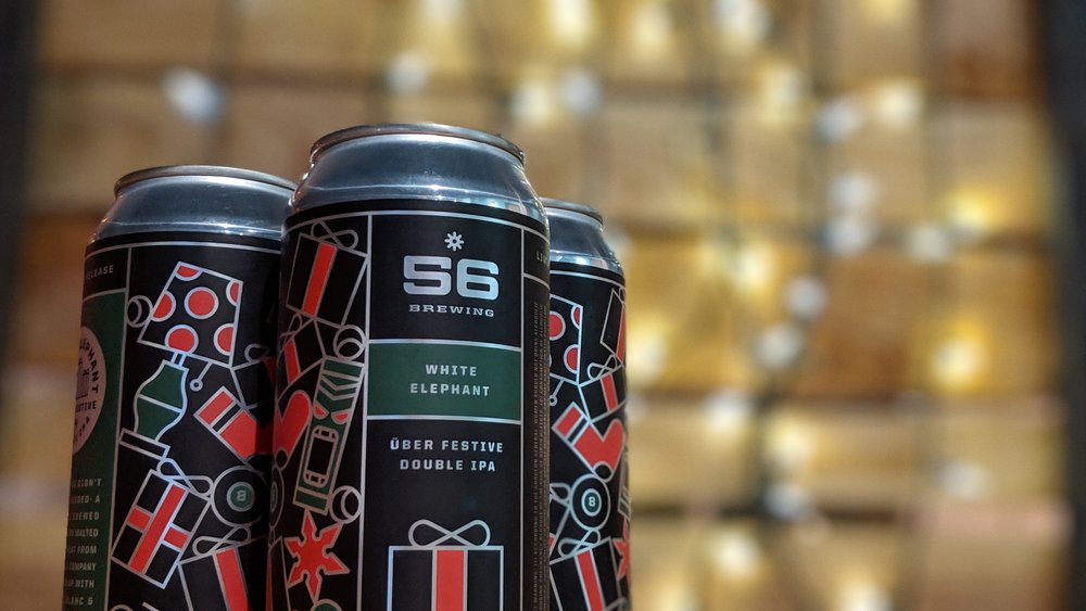 Limited Release Packaging Design for 56 Brewing's White Elephant Double ...