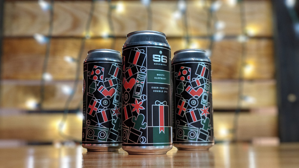 Limited Release Packaging Design for 56 Brewing's White Elephant Double ...