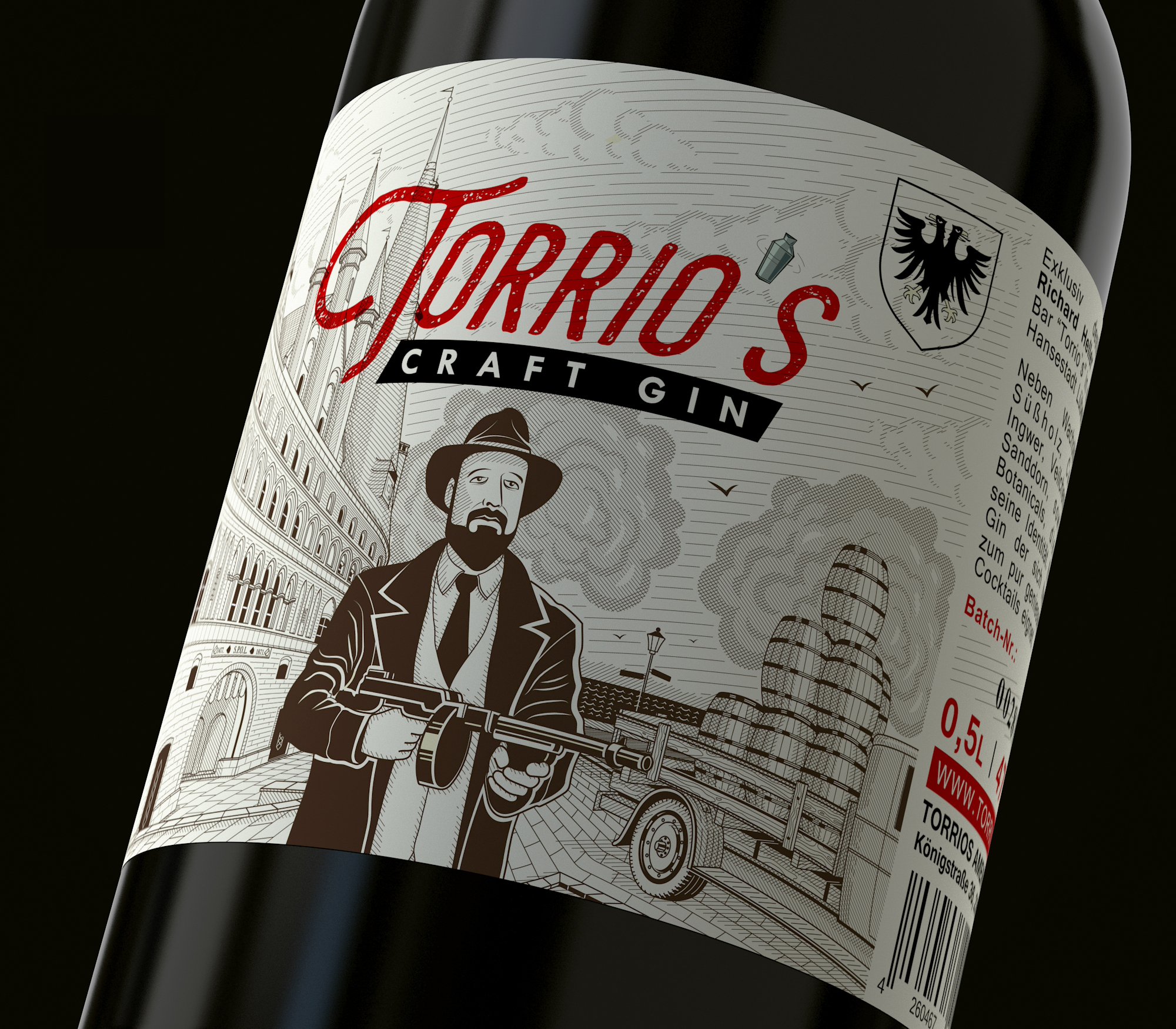 Label Design for the Exclusively Distilled Craft Gin - World Brand ...