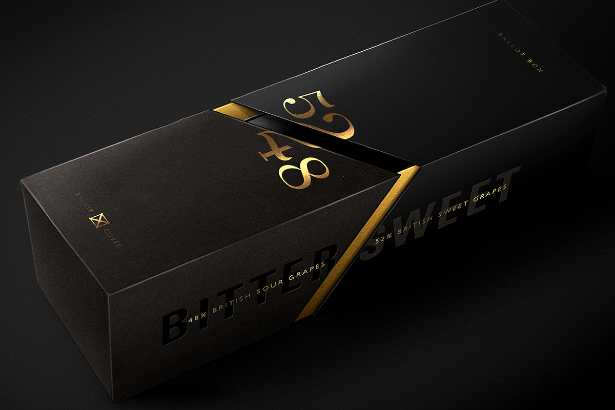 Brexit Bittersweet Wine Packaging Design, Break in Half Box, Cheeky ...