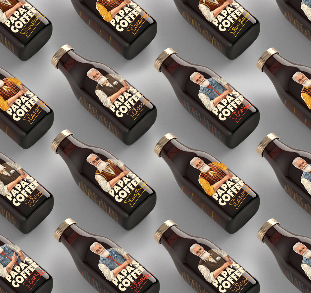 Papa's Ice Coffee Label Design - World Brand Design Society