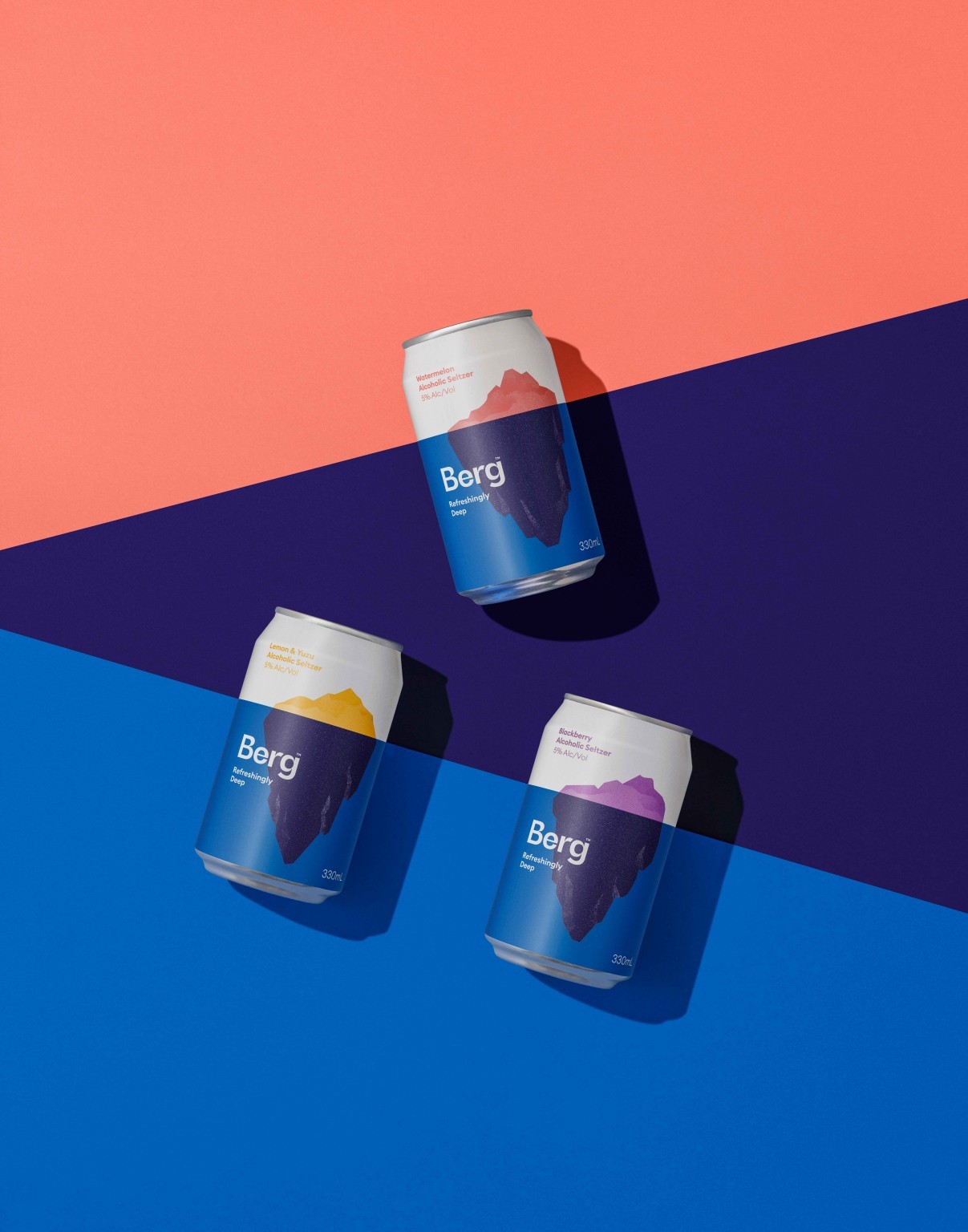 Refreshingly Deep Brand and Packaging Design for Berg Alcoholic Seltzer ...