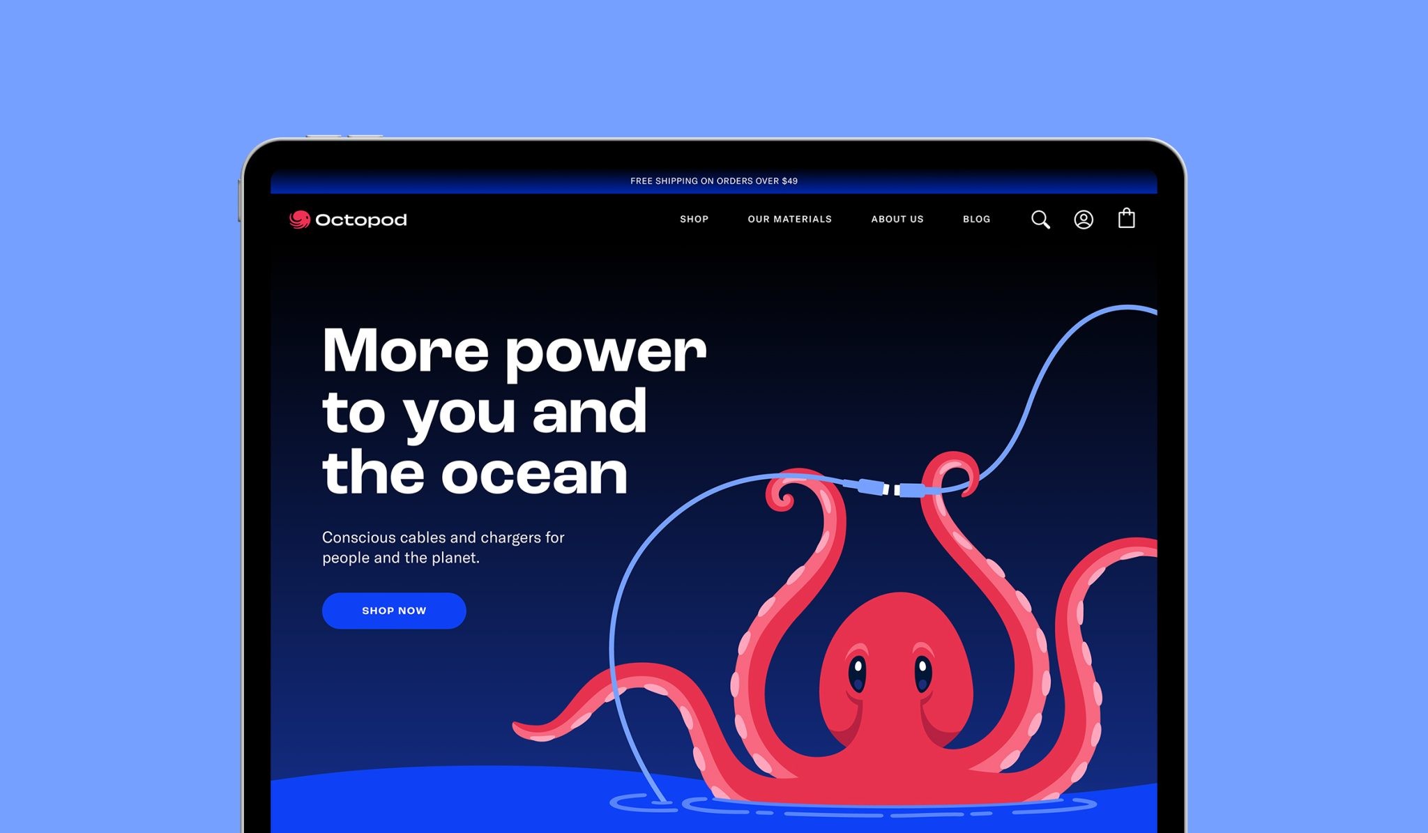Octopod Student Brand Design Concept for An Ocean Friendly e-commerce ...