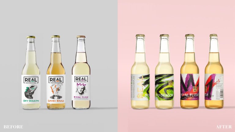 Real Sparkling Fermented Teas Packaging Redesign - A Real Rebel With a ...