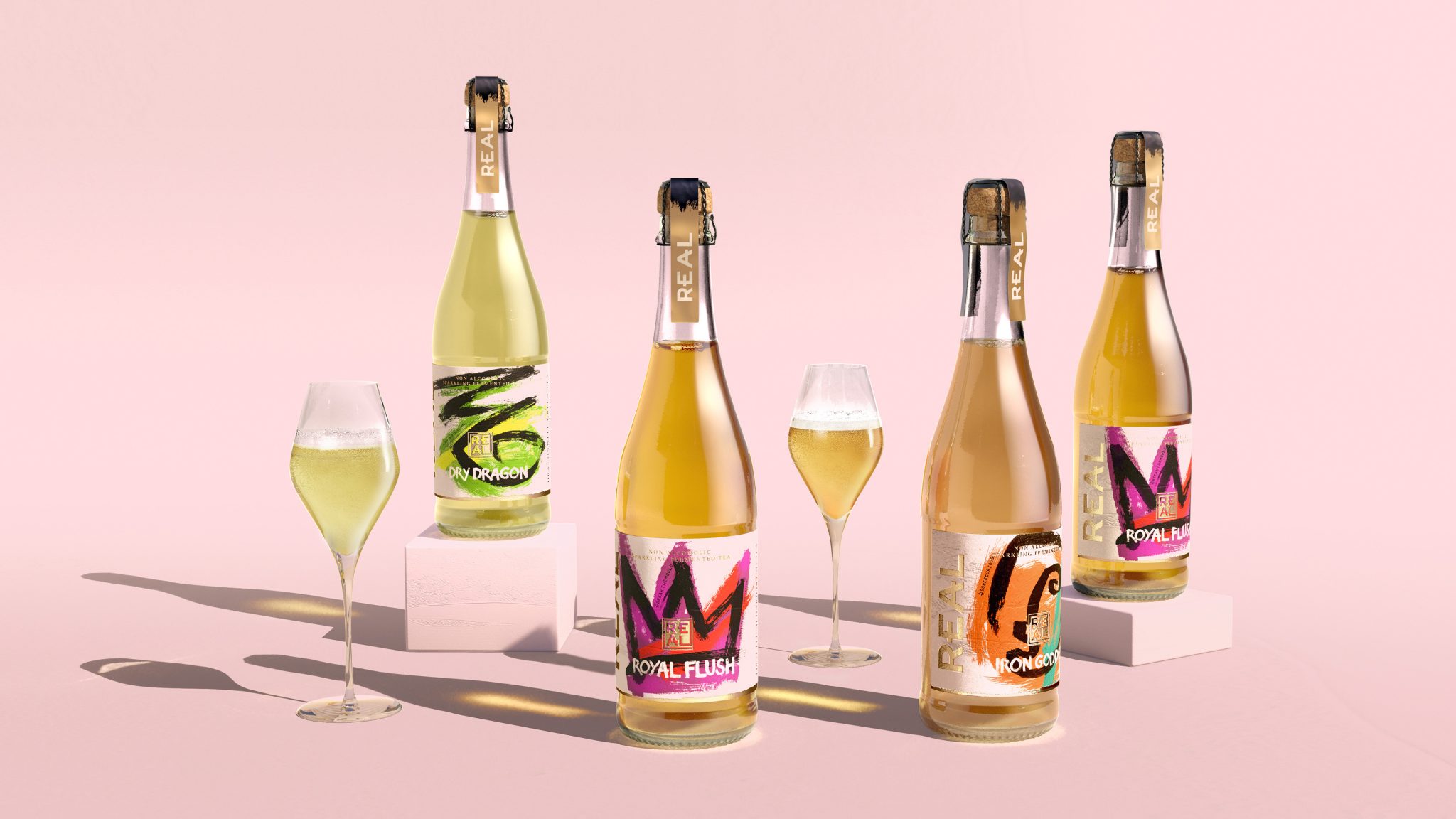 Real Sparkling Fermented Teas Packaging Redesign - A Real Rebel With a ...