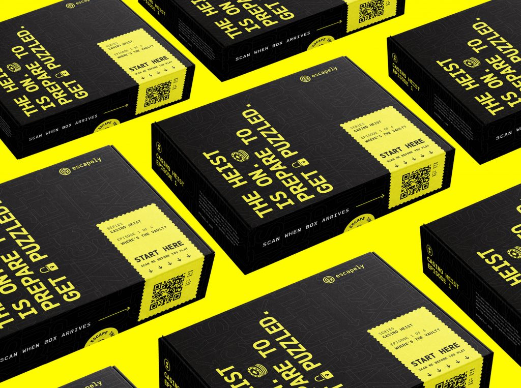 Escapely Escape Room Box Packaging - World Brand Design Society