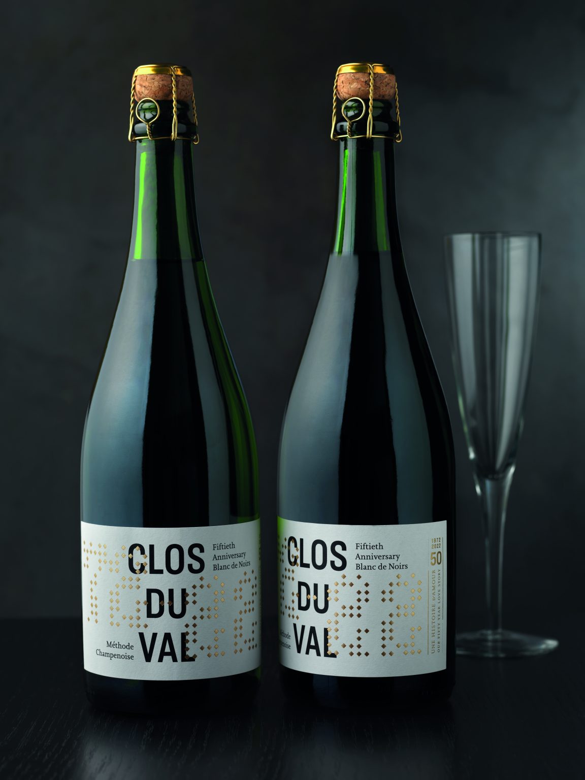 Clos du Val 50th Anniversary Blanc de Noirs Packaging and Logo Design ...