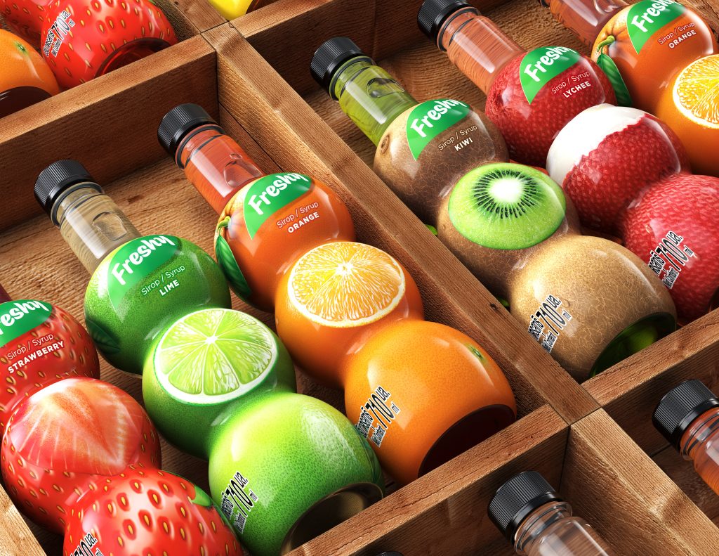 Packaging Design Creation for Freshy Syrup by Prompt Design - World ...