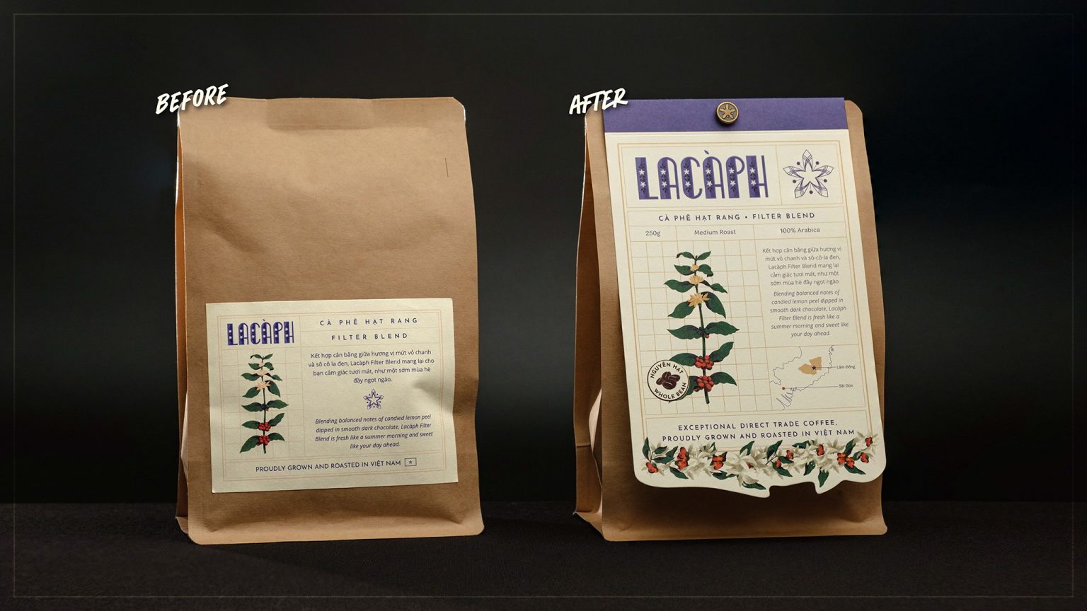 Lacàph Coffee Core Blends Packaging Redesign - World Brand Design Society