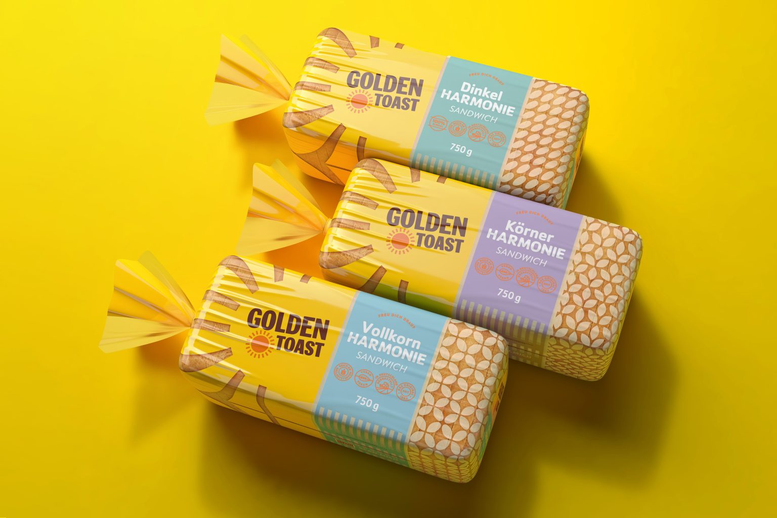 Packaging Design for Golden Toast by Lieken Brot - World Brand Design ...