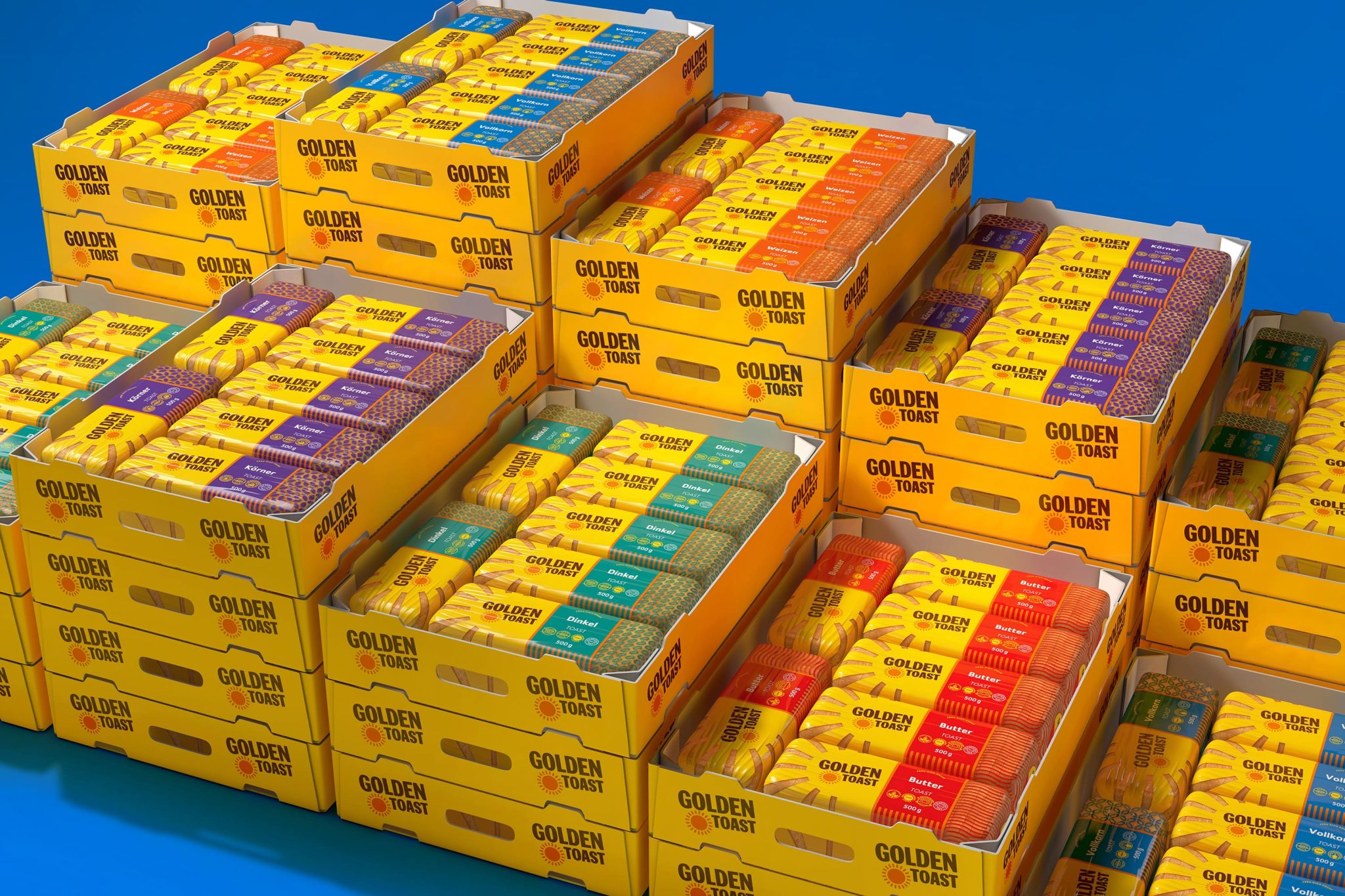 Packaging Design for Golden Toast by Lieken Brot - World Brand Design ...