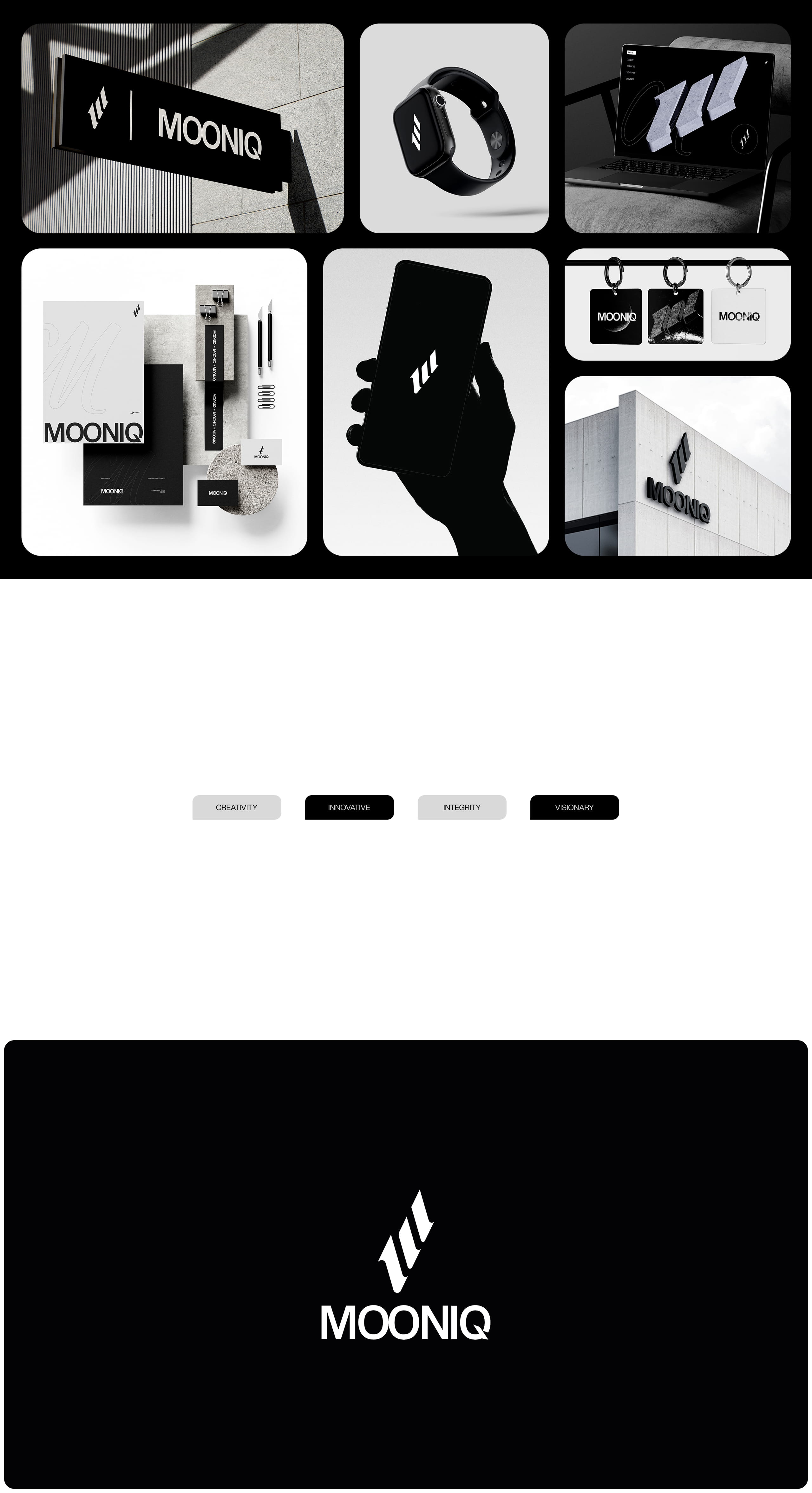 Jv Studio Designs a Futuristic Brand Identity for Mooniq Digital Agency ...